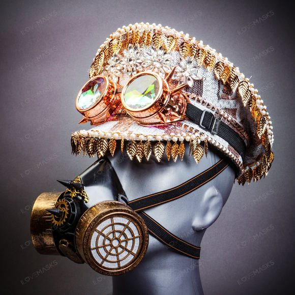 ILOVEMASKS | Accessories | Luxury Rose Gold Leaf Captain Party Military ...